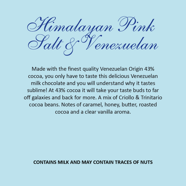 Himalayan Pink Salt & Venezuelan 43% cocoa - Kokoh Chocolate